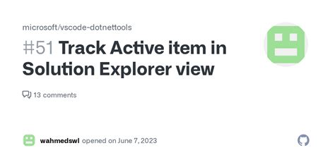 Track Active Item In Solution Explorer View · Issue 51 · Microsoft