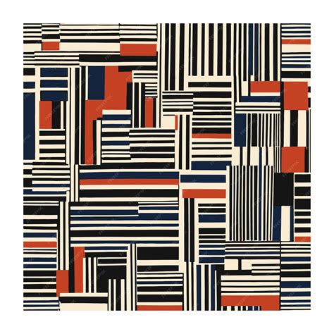Premium Vector Retro Bauhaus Inspired Pattern