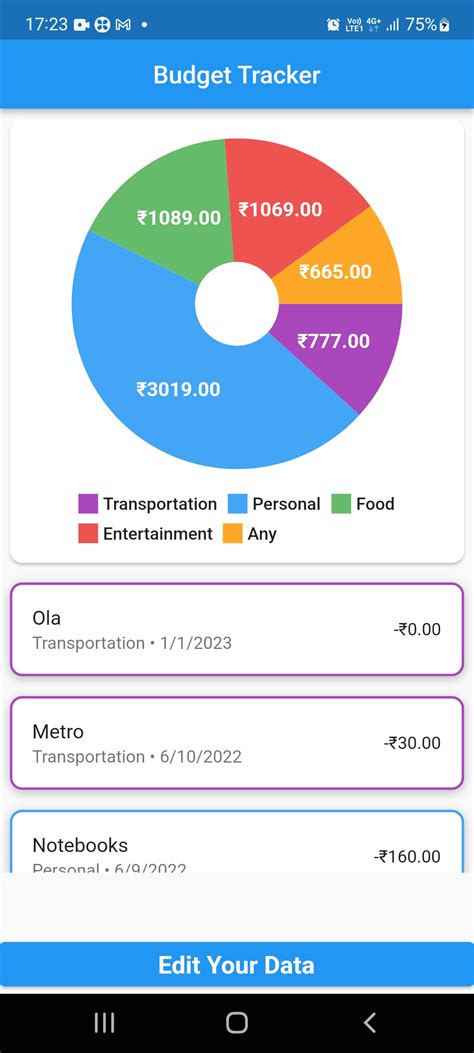 Flutter App Flutter Budget Tracker With Notion Api