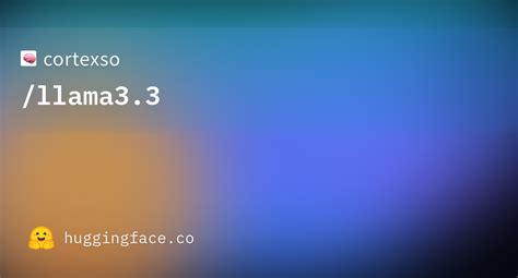 Cortexso Llama At Main