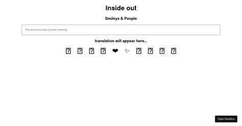 Emoji Interpretor Codesandbox