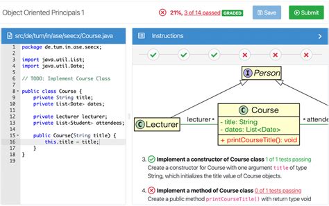 Online Code Editor With Interactive Instructions On The Right Side