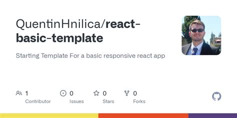 Github Quentinhnilica React Basic Template Starting Template For A Basic Responsive React App