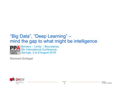 Pdf Big Data Deep Learning Mind The Gap To What Might Be Intelligence