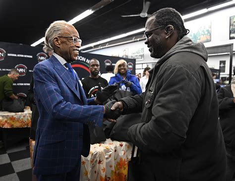 Rev Al Sharpton Provides Thanksgiving Turkeys In Harlem