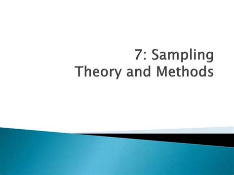 PPT Sampling Theory And Methods PowerPoint Presentation Free Download ID