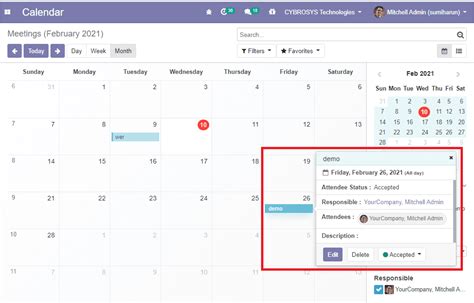Odoo 13 Calendar Odoo V13 Community Edition Book