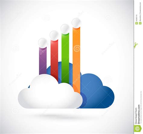cloud computing with color banners illustration stock illustration illustration of cirlces