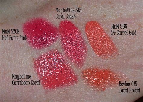 Scarabs Creation Coral And Pink Lipstick Comparisons