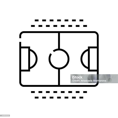 스포츠 경기장 라인 아이콘 컨셉 기호 윤곽선 벡터 일러스트 선형 기호 Championship에 대한 스톡 벡터 아트 및 기타 이미지 Championship 개체 그룹