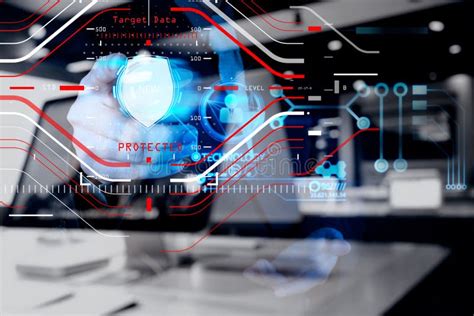 Data Security System Shield Protection Verification Concept With Stock Image Image Of Internet