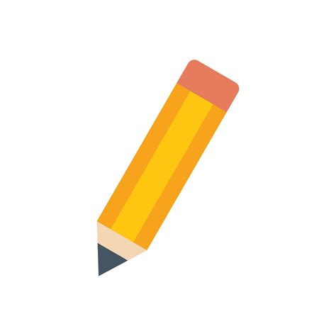 Pencil Icon Flat Vector Computer Interface 17326970 Vector Art At Vecteezy