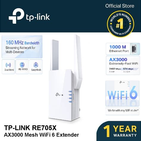 Tp Link Re705x Ax3000 Mesh Wifi 6 Extender Shopee Philippines