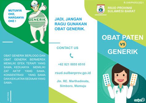 Obat Paten Vs Generik Leaflet Rsud Sulbar