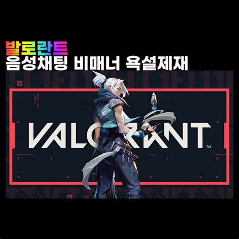 발로란트 음성채팅 비매너 욕설 제재 네이버 블로그