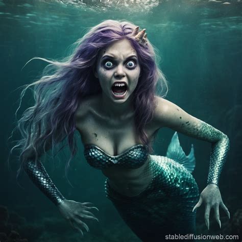 Scary Mermaid Art Prompts Stable Diffusion Online