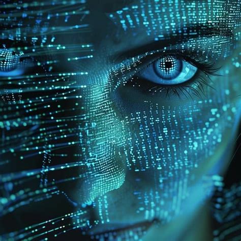 Free Futuristic Digital Face Photo Technology Future Digitization