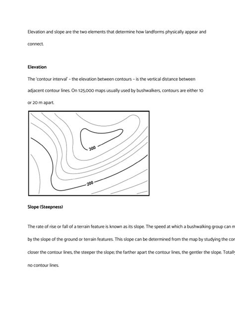 Identifying Topographic Contour Features On A Map Pdf
