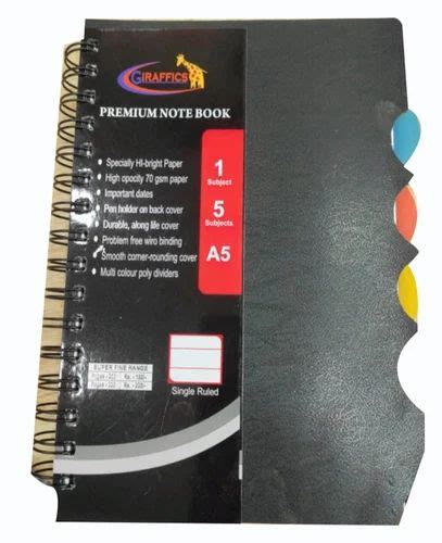 Paper Cover Spiral Bound A5 Black Note Book At 98 Piece In New Delhi ID 2851238500688