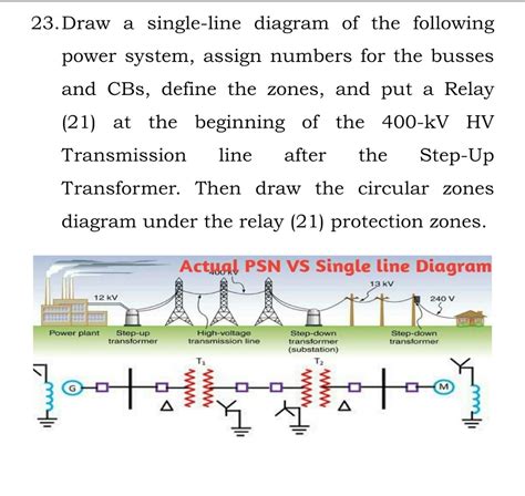 Solved 3 Draw A Single Line Diagram Of The Following Power