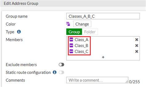 Technical Tip Create And Address Group For Classe Fortinet Community
