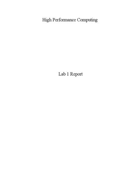 lab 1 intro to high performance computing pdf graphics processing