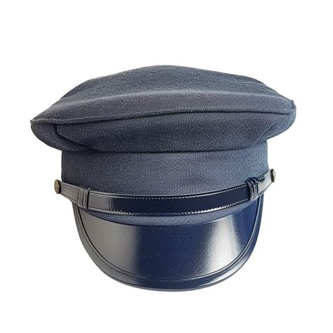 Classic Navy Blue Peaked Cap Military Style Headwear 55131543 Png