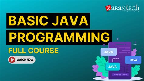Basic Java Programming Full Course Zarantech Youtube