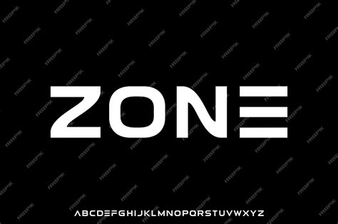 Premium Vector Modern Futuristic Sans Serif Alphabet Display Font Vector Illustration