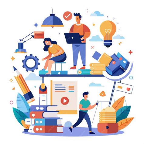 Premium Vector Collaborative Workflow And Project Management Elevating Team Efficiency In A