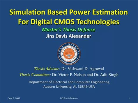 Ppt Simulation Based Power Estimation For Digital Cmos Technologies
