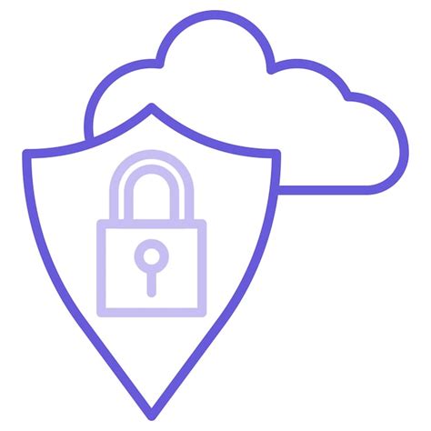Premium Vector Cloud Security Vector Illustration