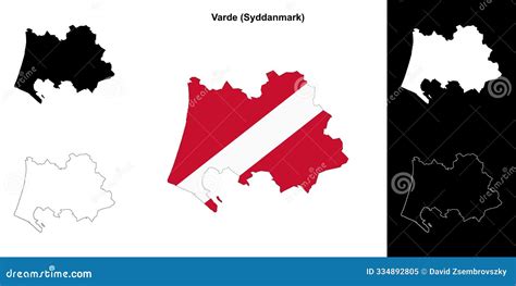 Mapa De Contorno De Vardes Ilustração Do Vetor Ilustração De Contorno