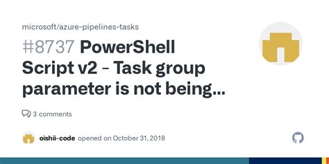 powershell script v2 task group parameter is not being converted to environment variable