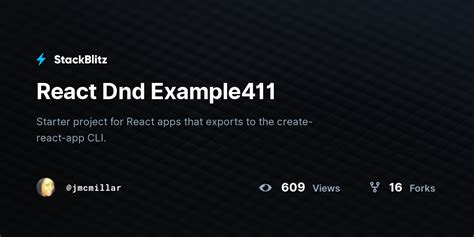 React Dnd Example411 Stackblitz