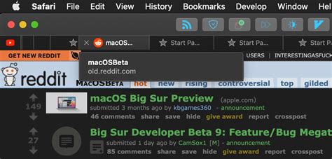 Fun Fact You Can Reenable Scrolling Tabs On Safari 14 Rmacos