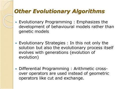 evolutionary computation genetic algorithms ppt download