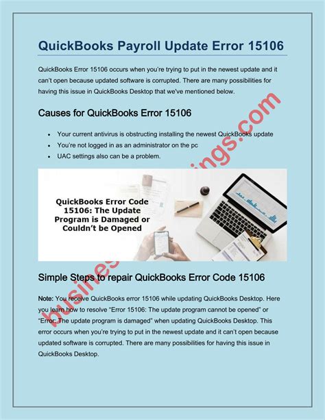 PPT QuickBooks Payroll Update Error SOLVED PowerPoint Presentation ID