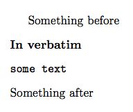 Macros Define A Newcommand That Will Put Text In Verbatim TeX