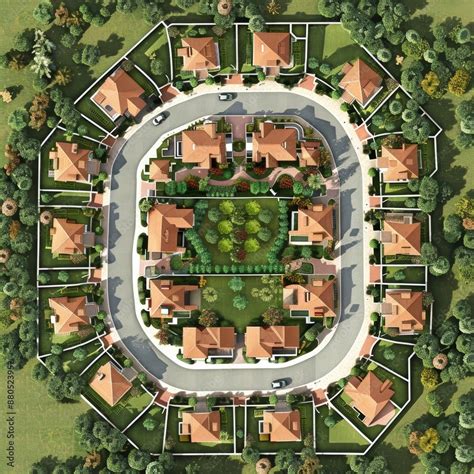 Master Plan View Top View Layout 2d Layout Survey For Plot Of Land Stock Illustration Adobe