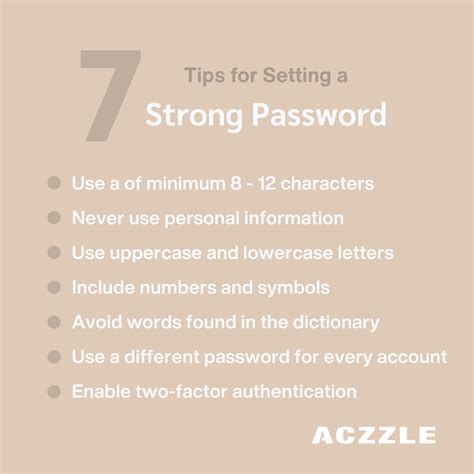 Tips For Setting A Strong Password Aczzle