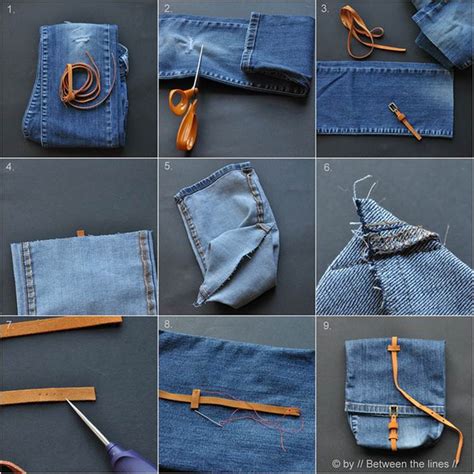 Diy Cute Denim Snack Bag From Old Jeans