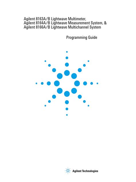 agilent 8163b lightwave multimeter programming guide pdf computing