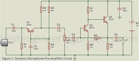 Dynamic Microphone Pre Amplifier Circuit Engineering Projects