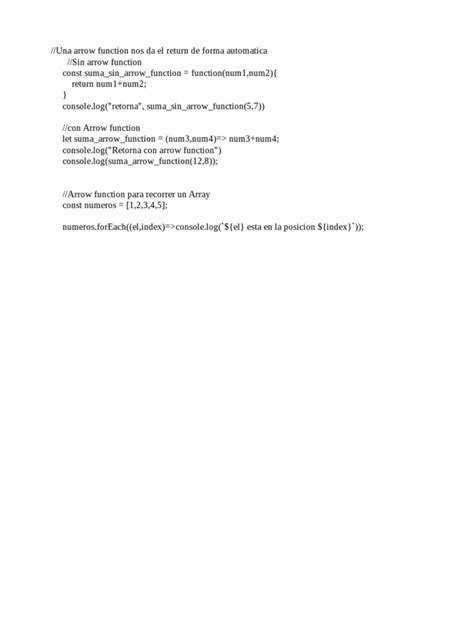 Ejemplo Arrow Functions Pdf