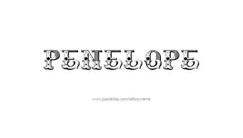 Penelope Name Tattoo Designs
