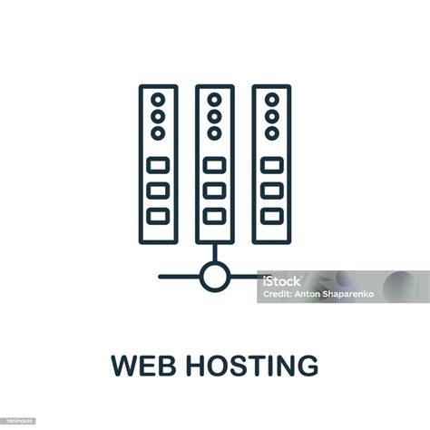 Web Hosting Icon Thin Outline Style Design From Web Hosting Icons Collection Creative Web