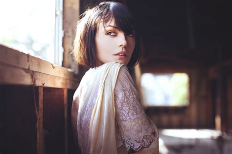 Women Model Portrait Long Hair Short Hair Brunette Open Mouth Photography Dress Fashion
