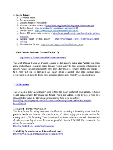 Sentiment Analysis Dataset Pdf Data Digital Technology