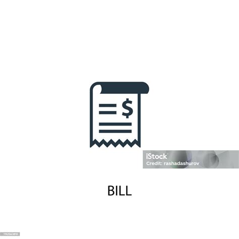 청구서 아이콘입니다 간단한 요소 그림입니다 빌 컨셉 심볼 디자인 웹 및 모바일에 사용할 수 있습니다 가격에 대한 스톡 벡터 아트 및 기타 이미지 Istock